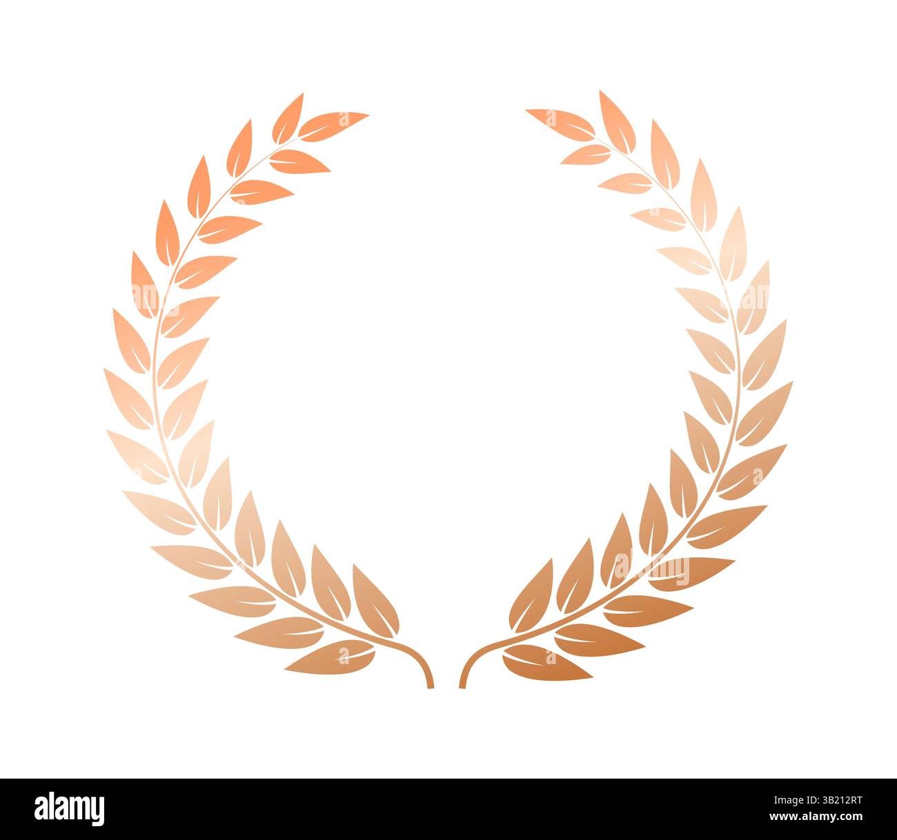 A bronze laurel wreath representing third-place achievements ...