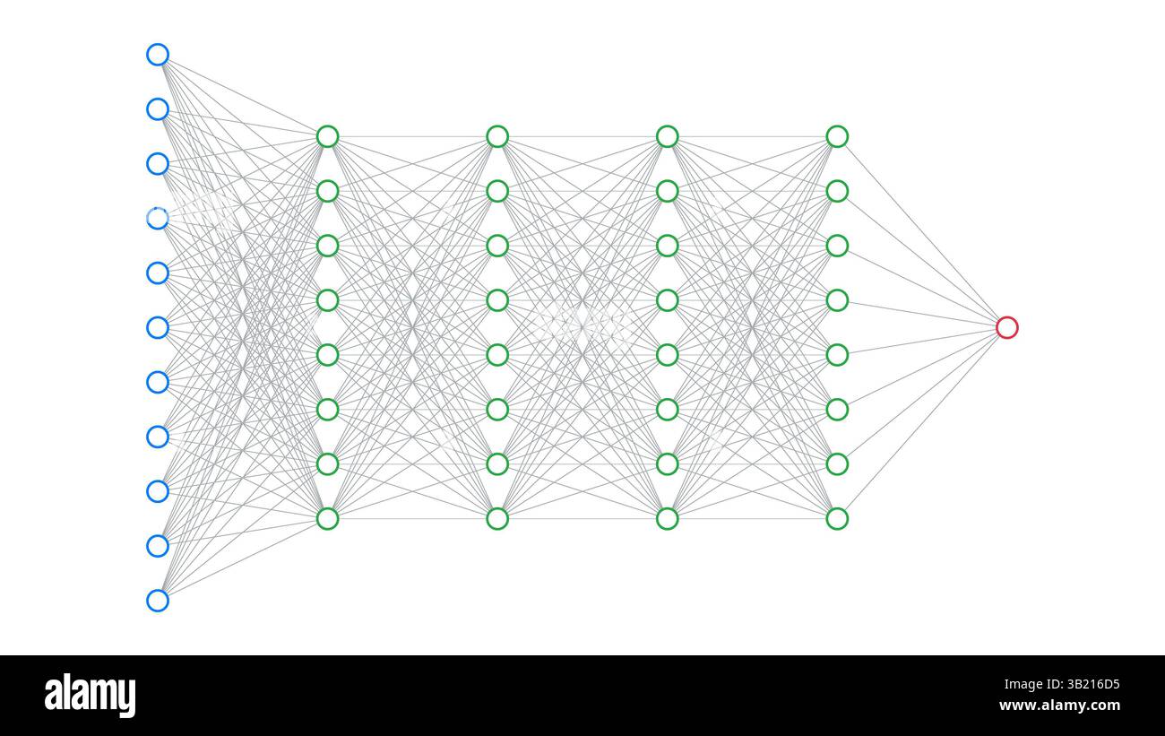 Neural network visualization Cut Out Stock Images & Pictures - Alamy
