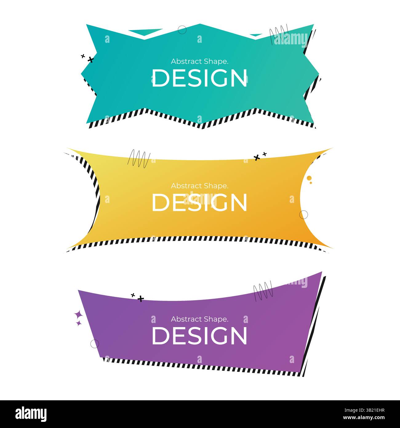 Abstract 3 gradient creative shapes design Stock Vector Image & Art - Alamy