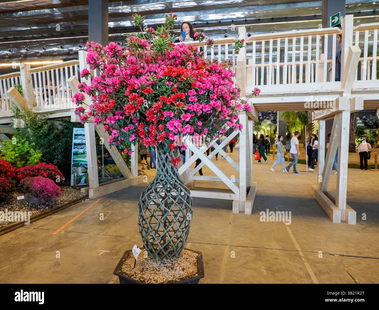 GENOA, ITALY - APRIL 26 2025 - Euroflora 2025 expo international flower ...