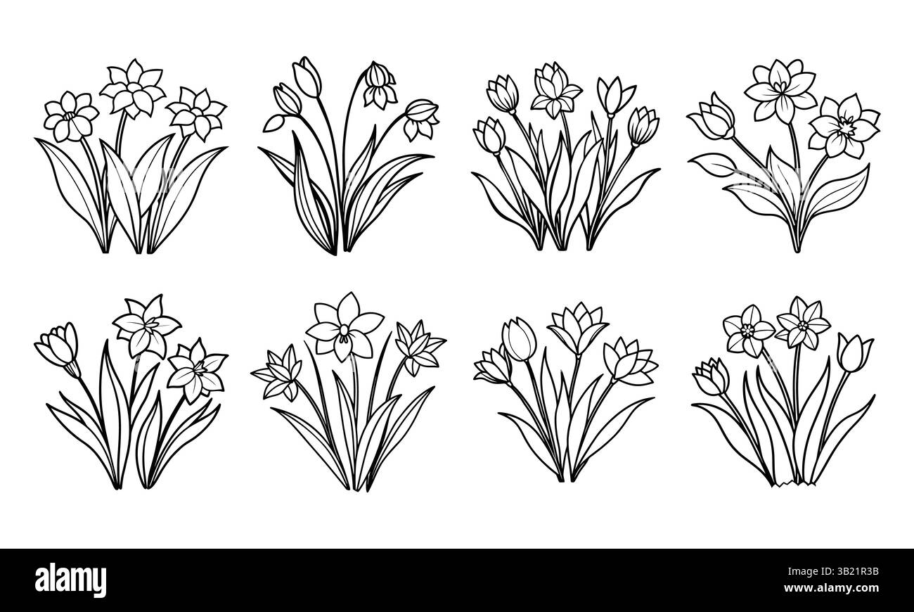 Flower ink art Cut Out Stock Images & Pictures - Alamy