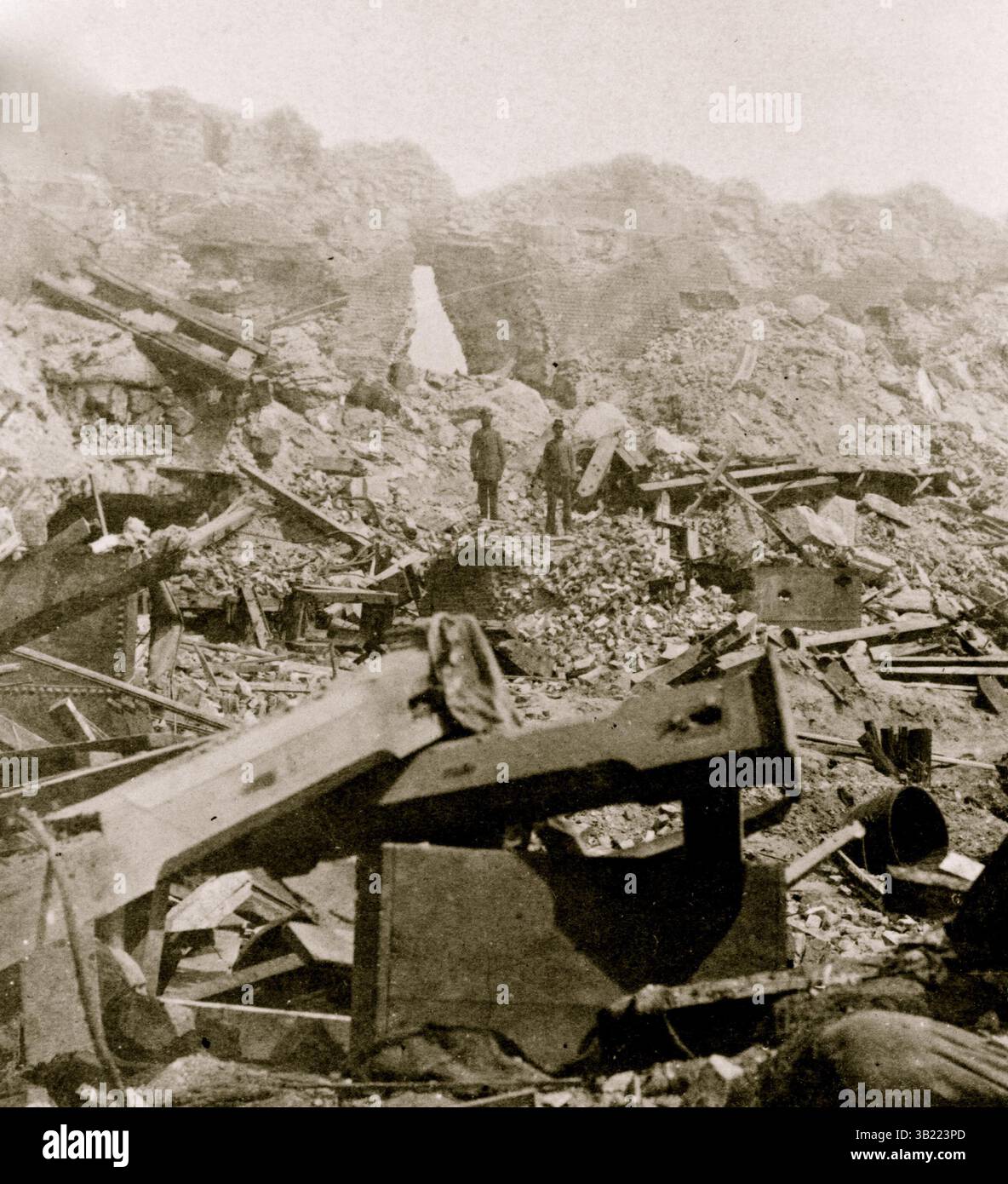 Interior view of Fort Sumter, S.C. in 1864 showing debris Stock Photo ...