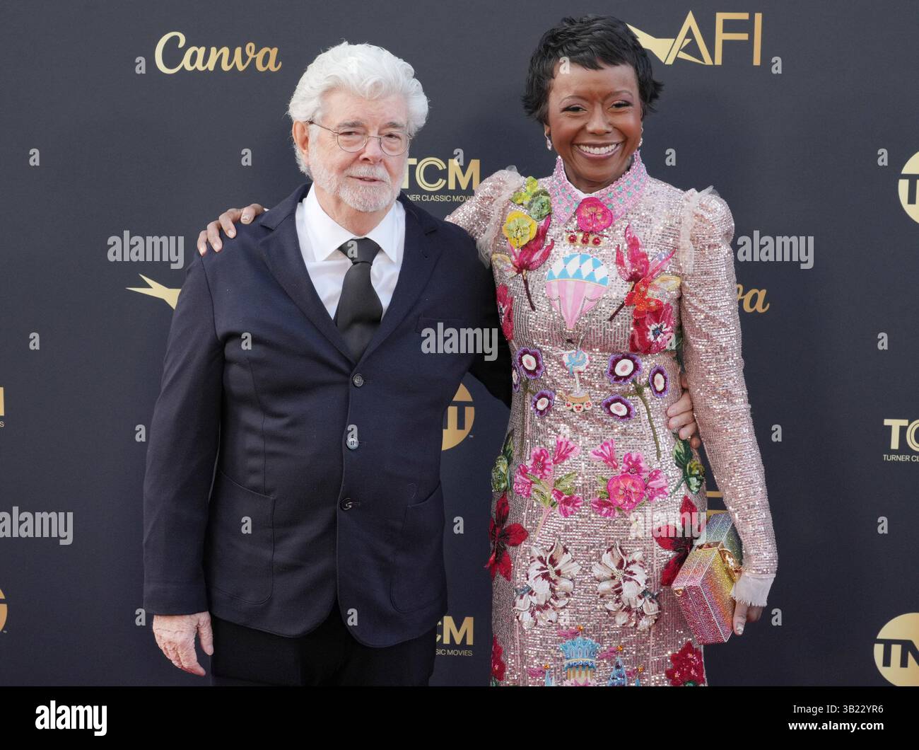 Los Angeles, USA. 26th Apr, 2025. (L-R) George Lucas and Mellody Lucas ...