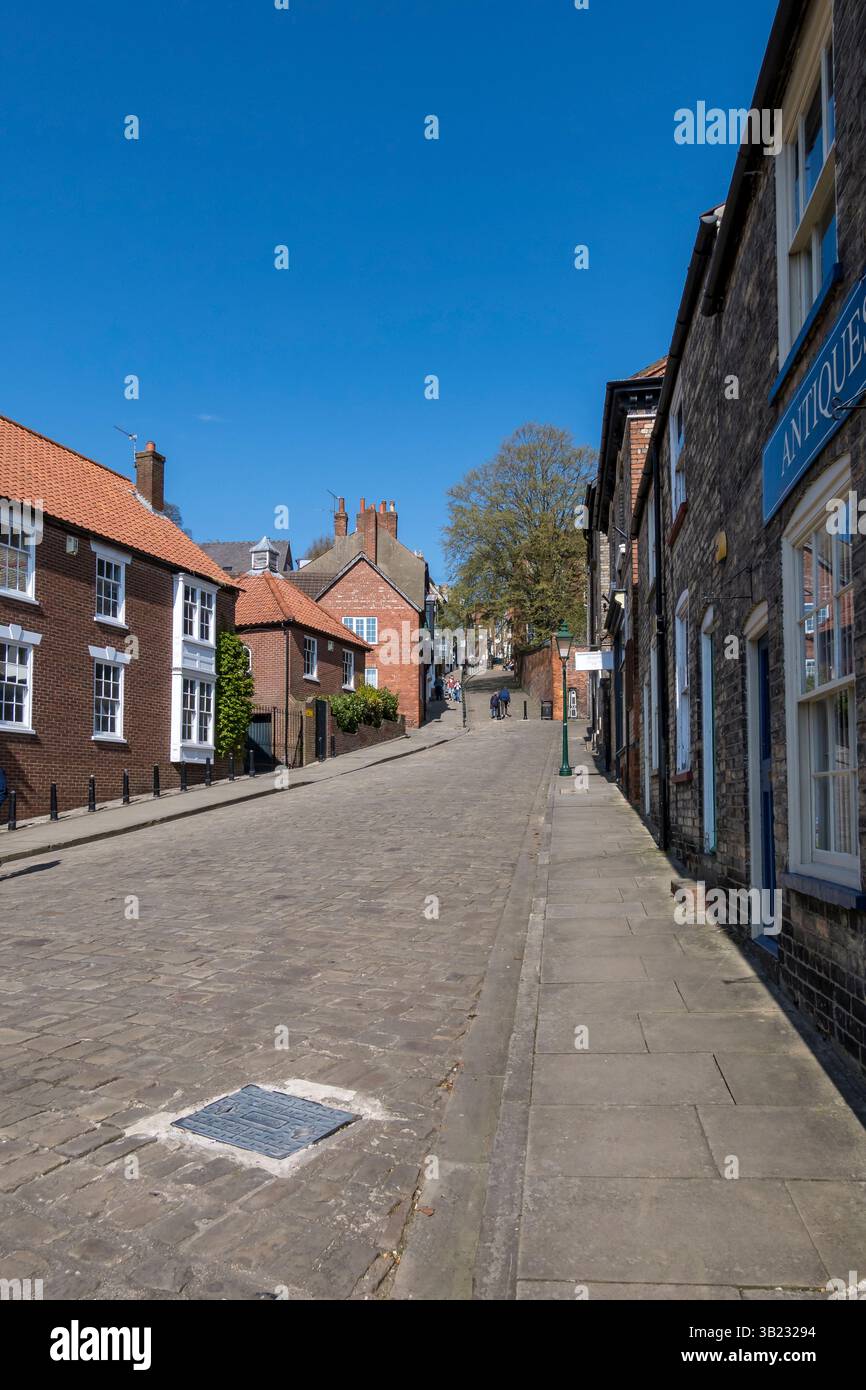 Lower Steep Hill, Lincoln City, Lincolnshire, England, UK Stock Photo ...