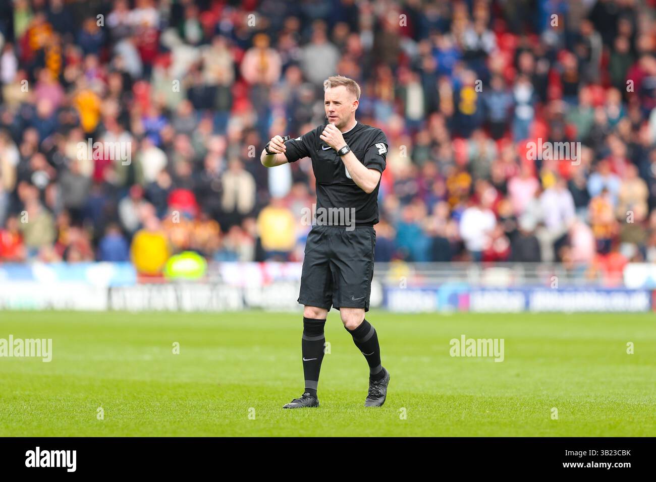 Eco - Power Stadium, Doncaster, England - 26th April 2025 Referee Ross ...