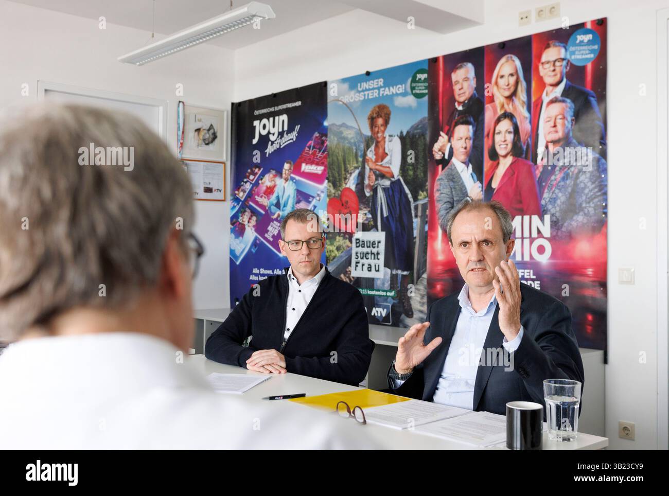 (v.l.) Die Geschäftsführer von ProSiebenSat.1Puls4 Bernhard Albrecht ...