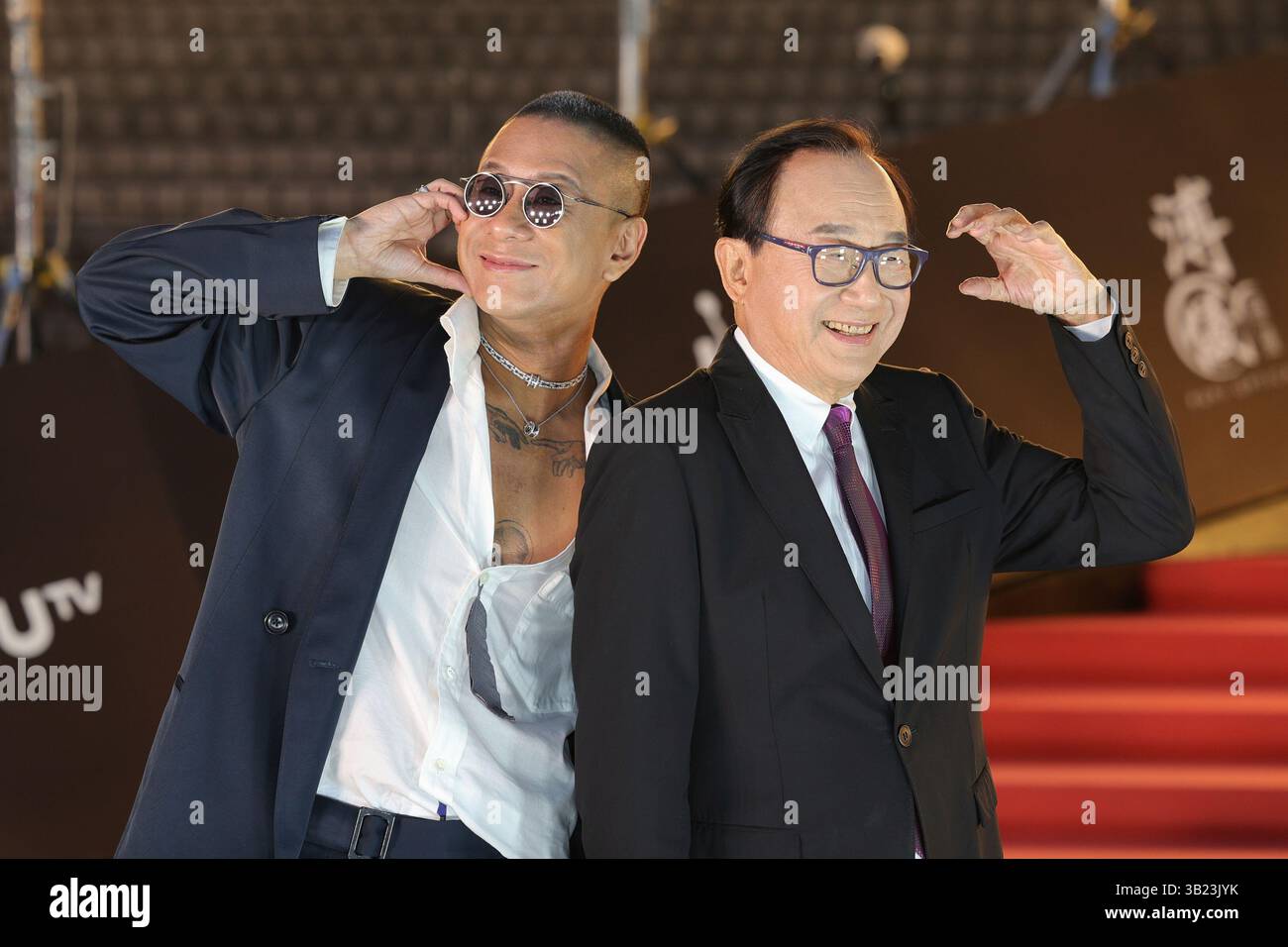Chu Pak Hong, left and Michael Hui attend the 43rd Hong Kong film ...