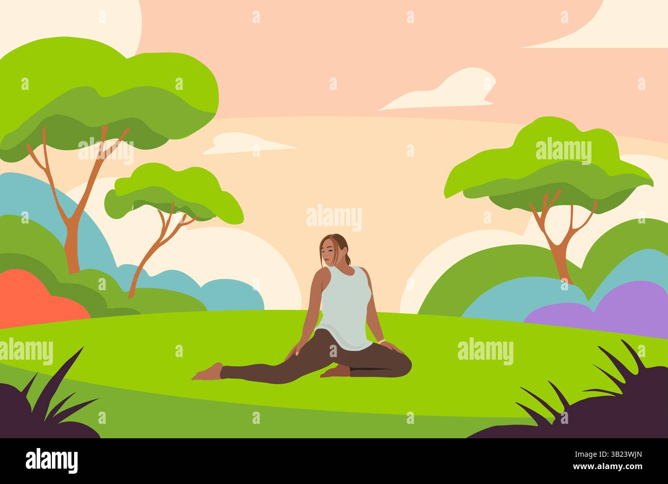 Happy curvy woman Stock Vector Images - Alamy