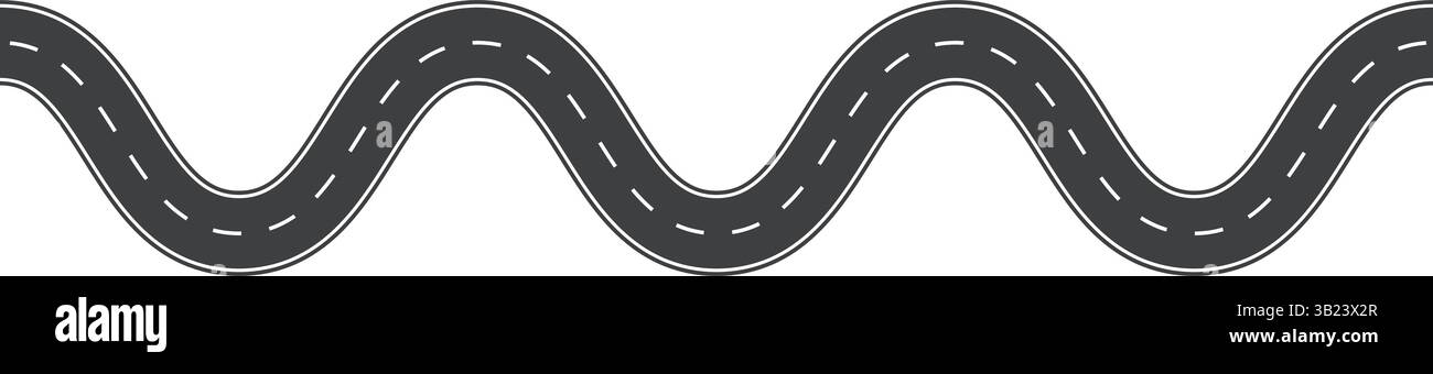 top view of winding road isolated. vector illustration Stock Vector ...