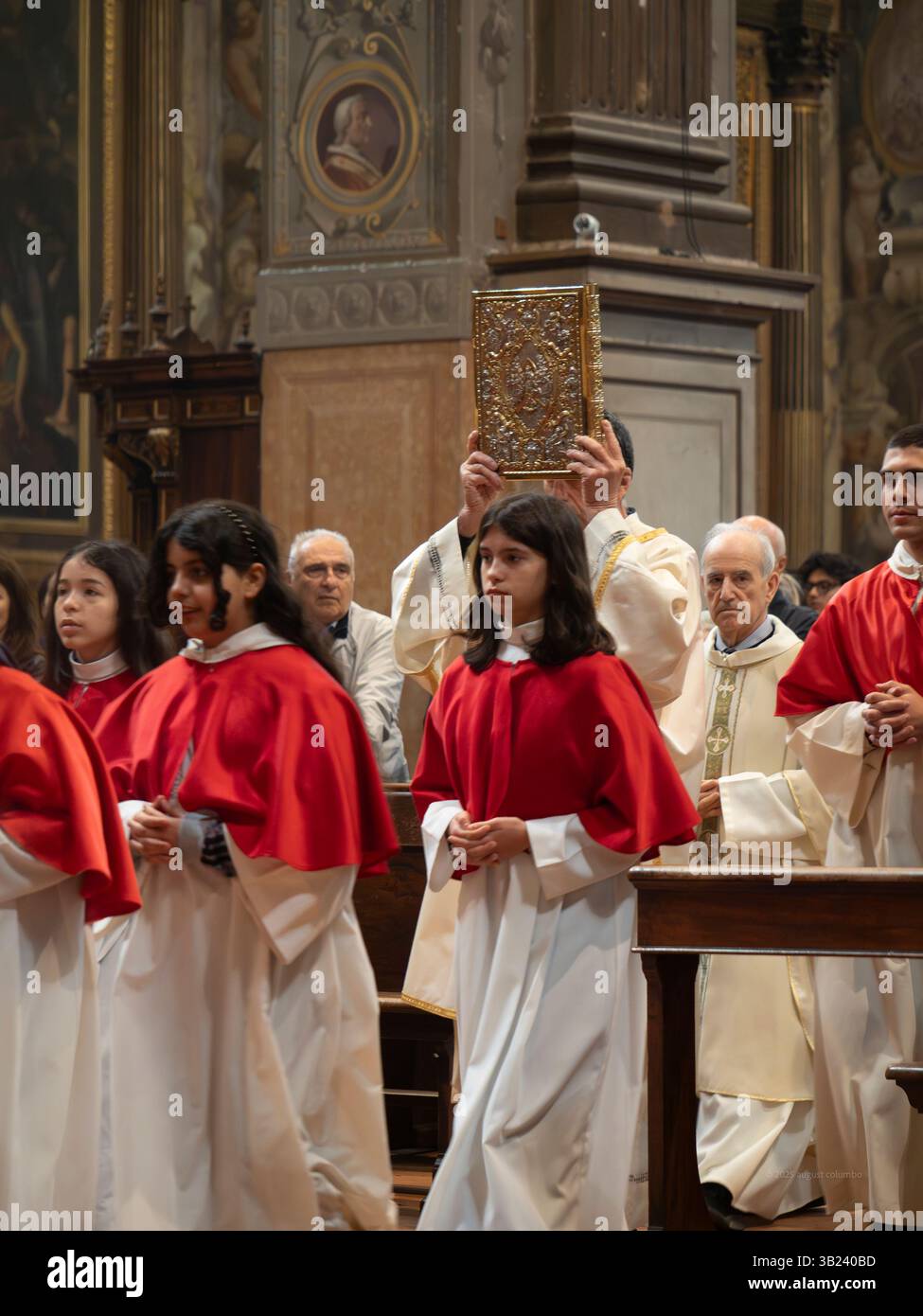 Cremona, Italy - April 20th 2025 San Pietro al Po Easter Mass ...