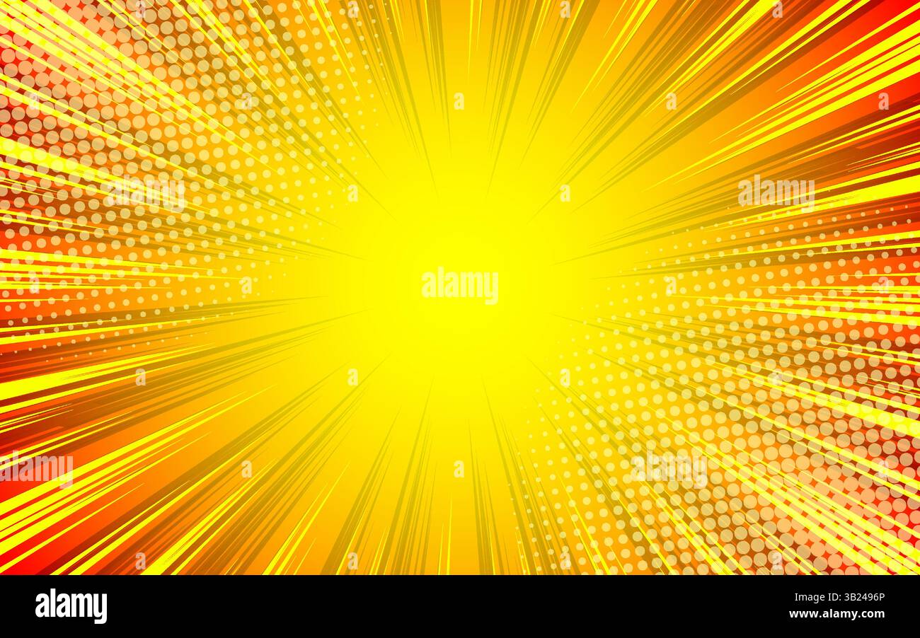 Radial speed lines for comic books. Explosion background. Vector ...