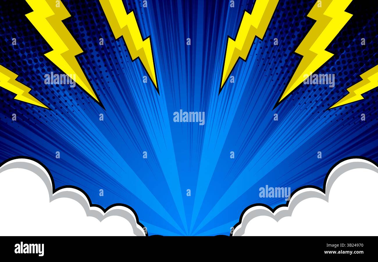 Radial speed lines for comic books. Explosion background. Vector ...