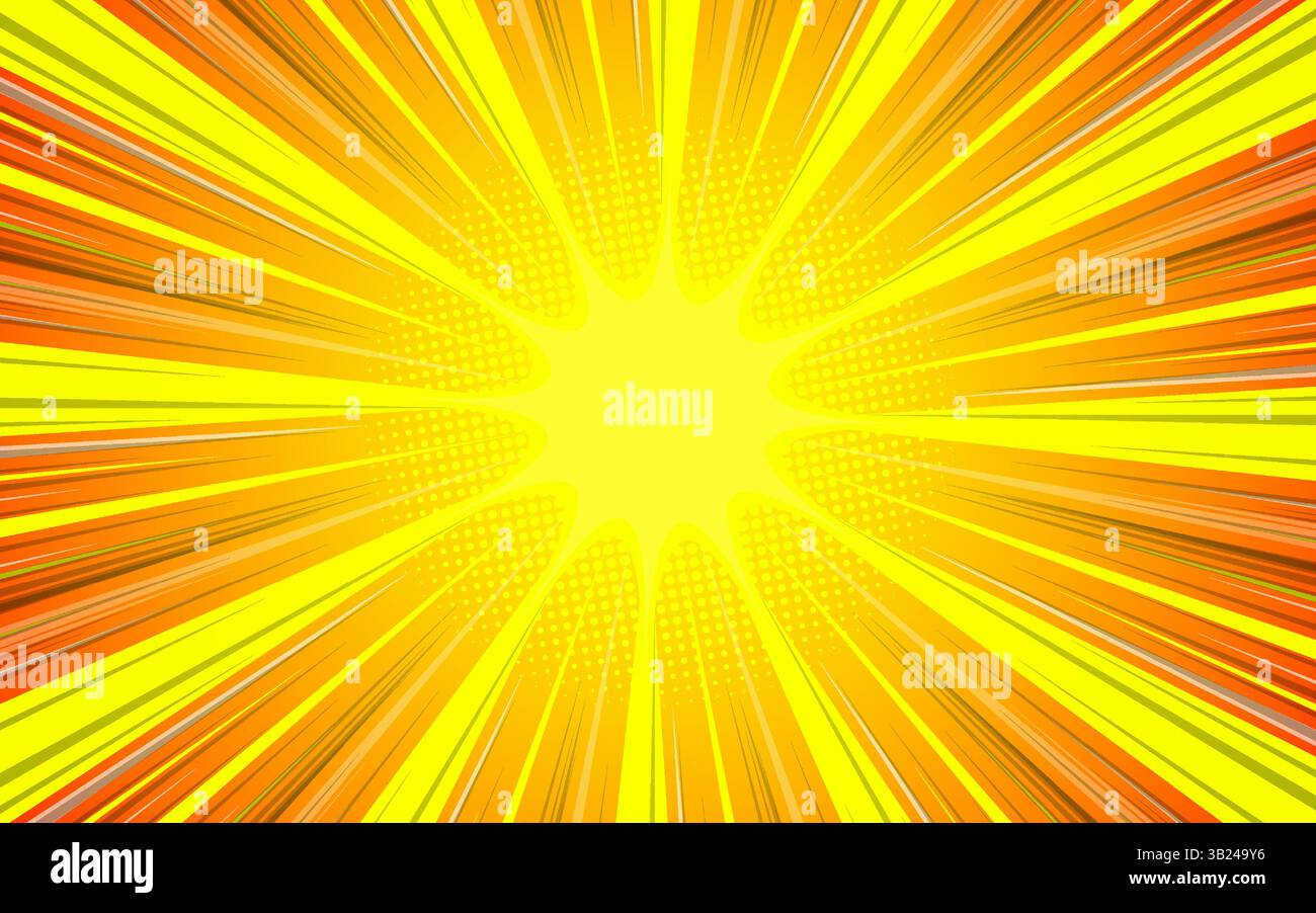 Radial speed lines for comic books. Explosion background. Vector ...