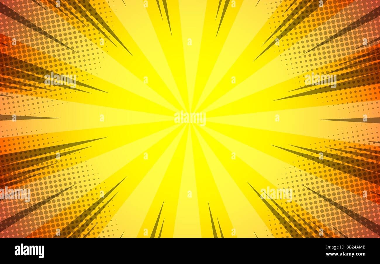 Radial speed lines for comic books. Explosion background. Vector ...