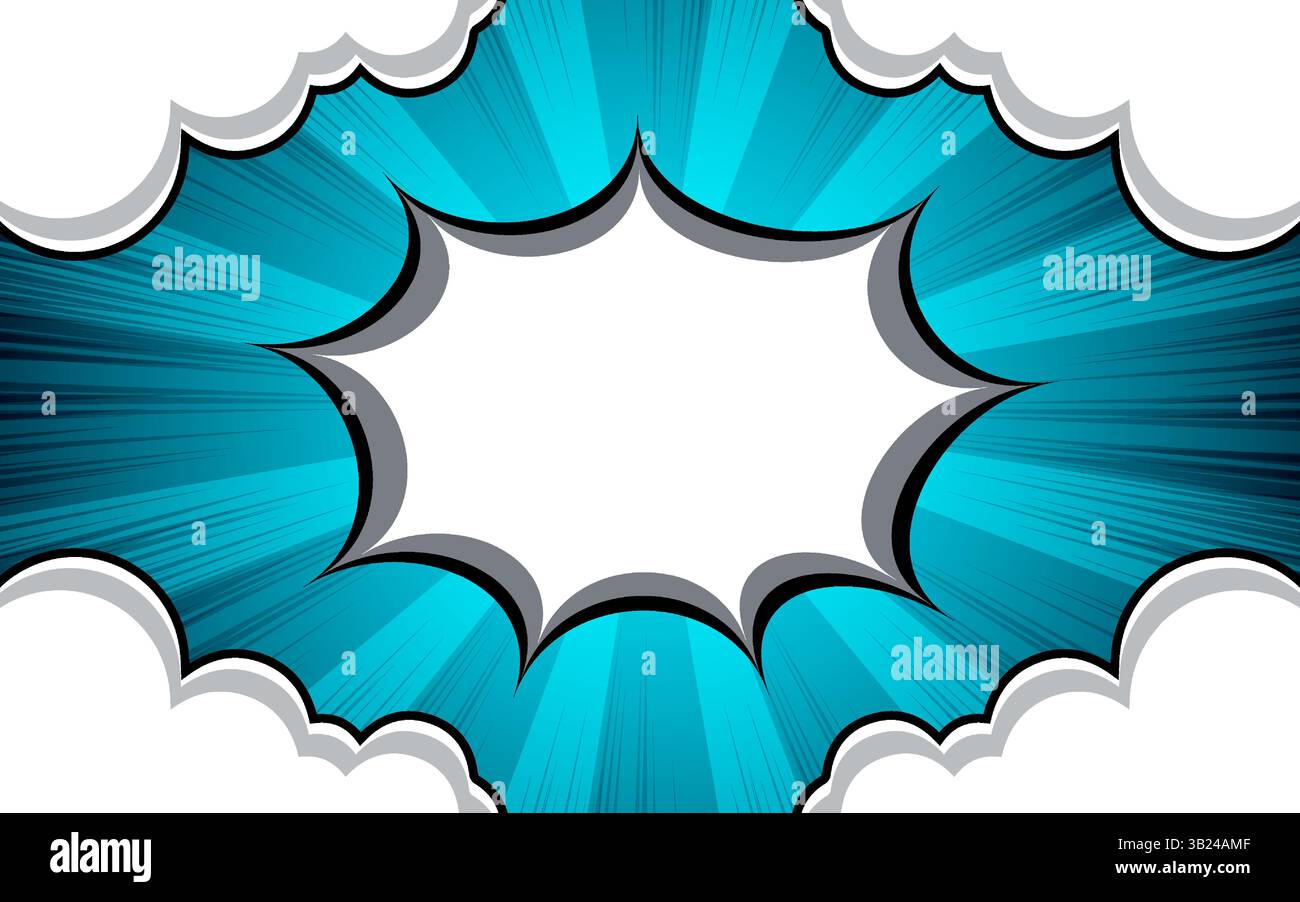 Radial speed lines for comic books. Explosion background. Vector ...