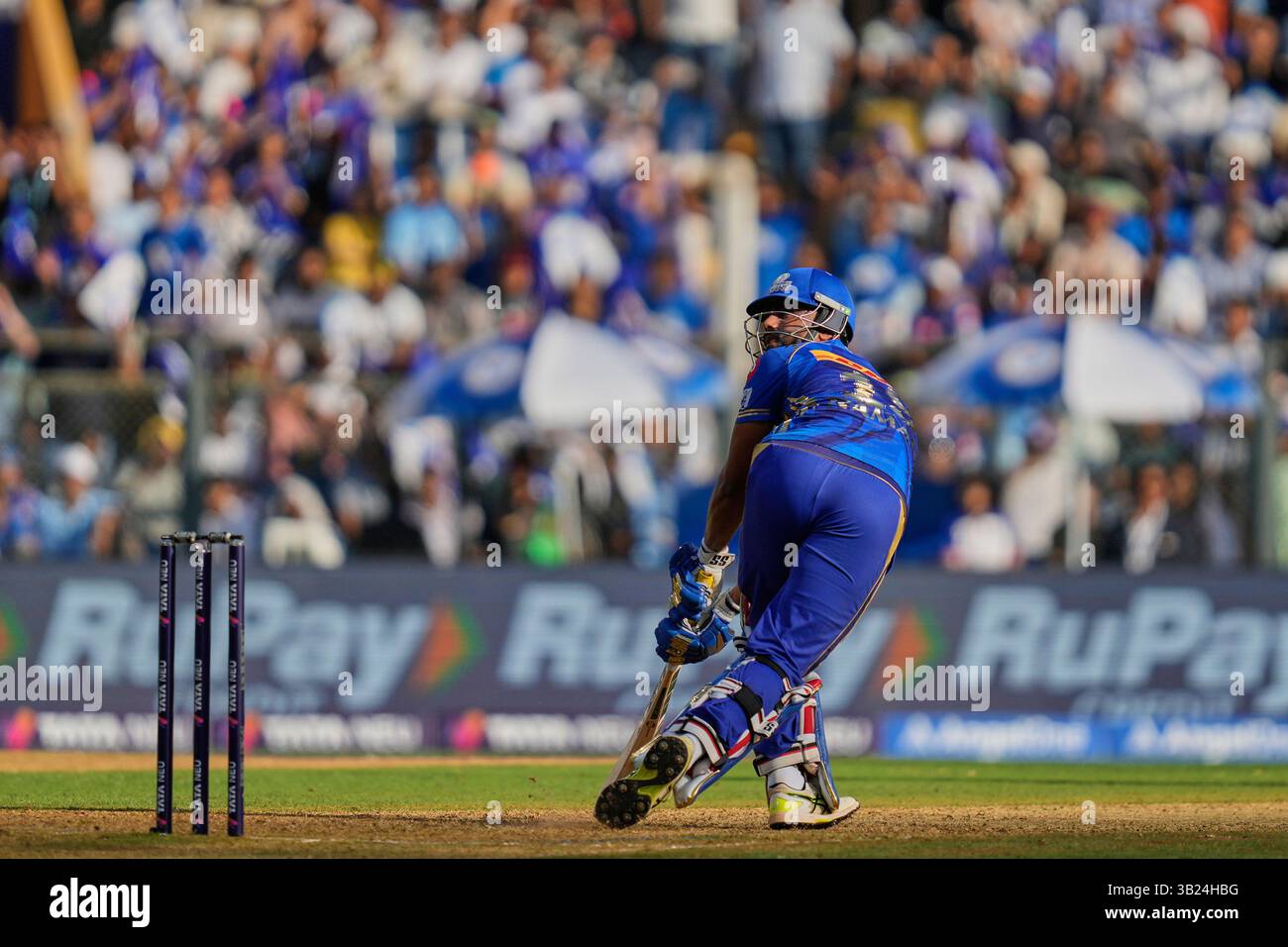 Mumbai Indians' Naman Dhir bats during the Indian Premier League ...