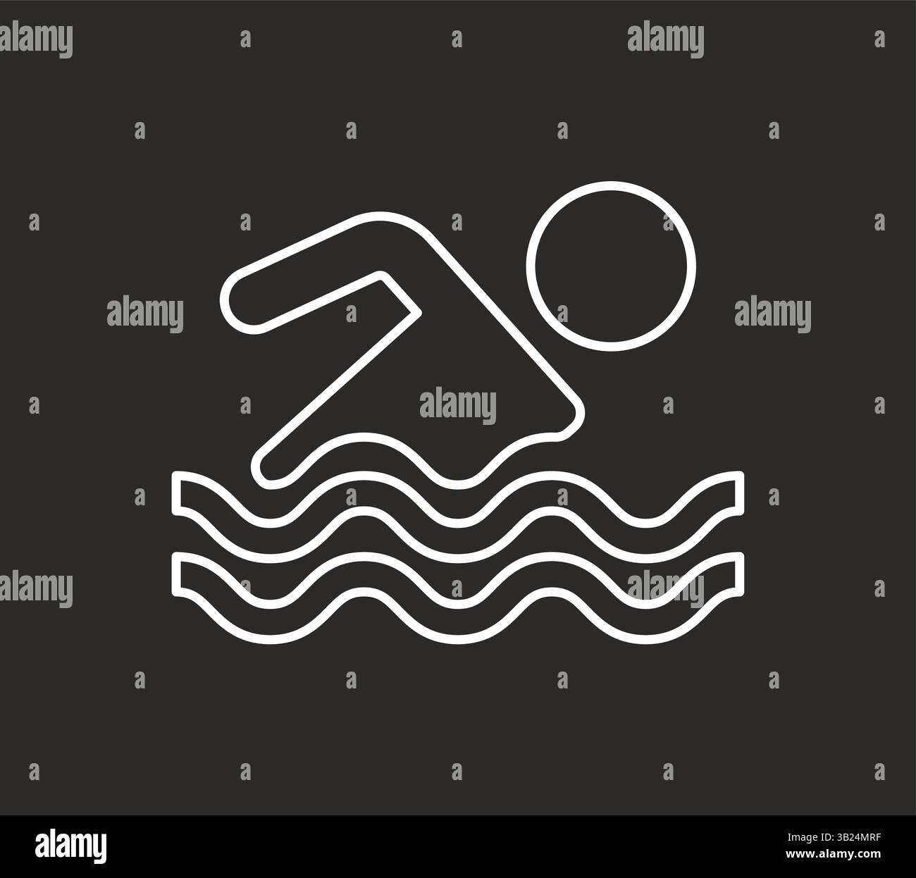 Swimmer sign icons lifeguard safety swimming vector image Stock Vector ...