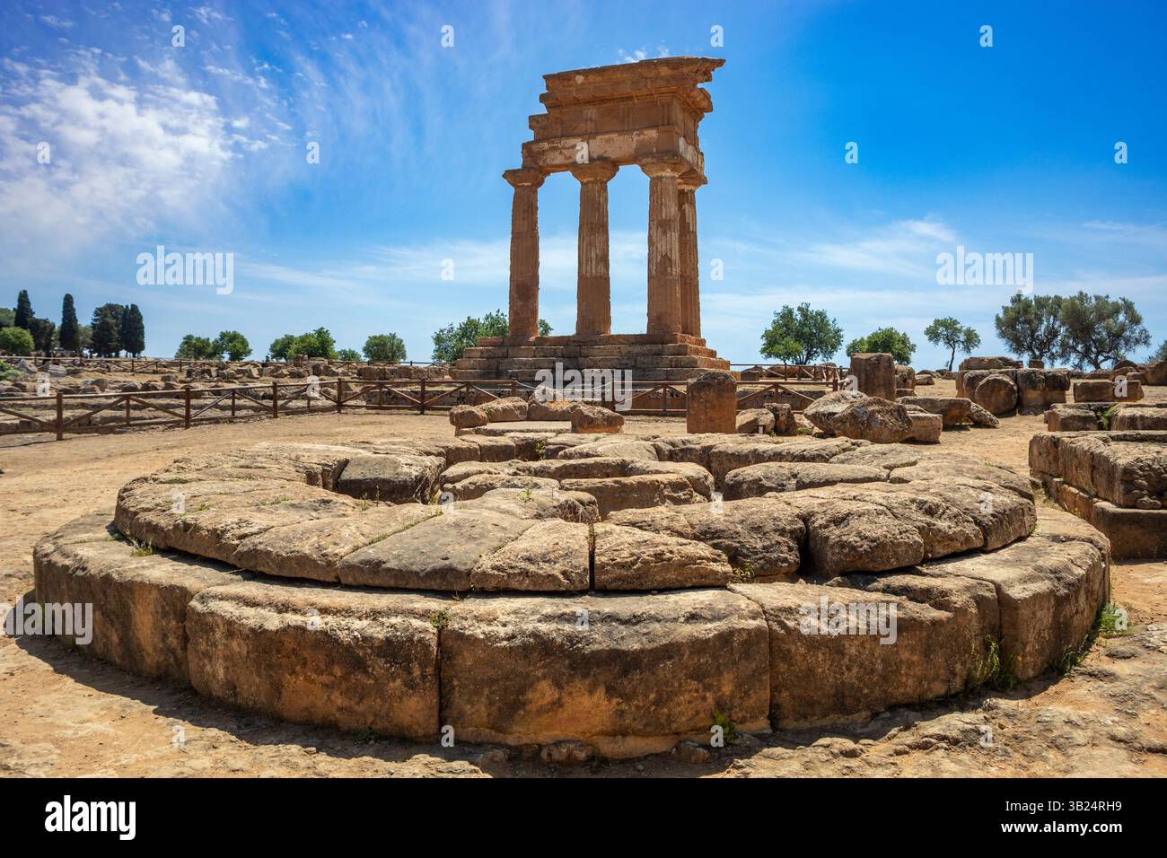Sanctuary of the Chthonic deities with the remains of the Greek temple ...