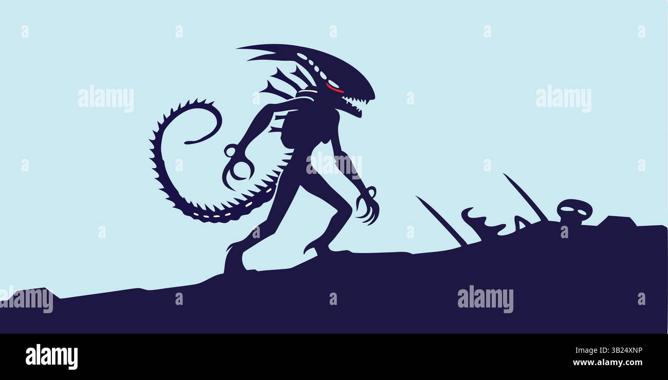 Biomechanical art Stock Vector Images - Alamy