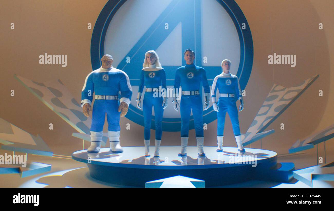 EBON MOSS-BACHRACH, PEDRO PASCAL, VANESSA KIRBY and JOSEPH QUINN in FANTASTIC FOUR, THE: FIRST ...