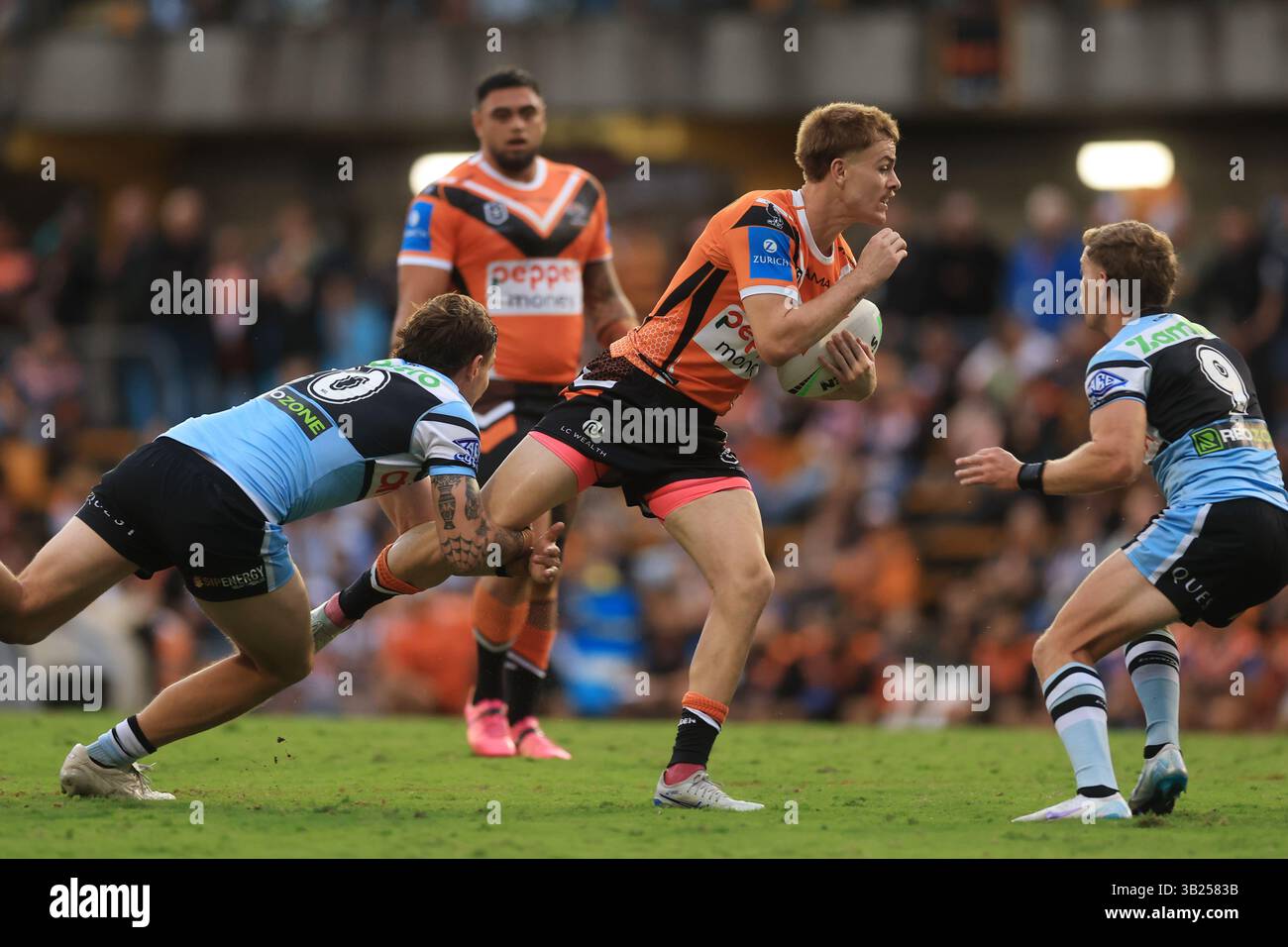 Sydney, Australia. 27th Apr, 2025. Lachlan Galvin of the Tigers is ...