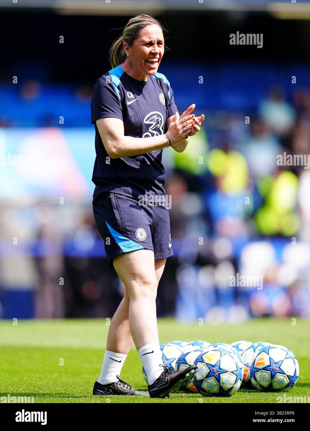 Chelsea assistant coach Camille Abily ahead of the UEFA Women's ...