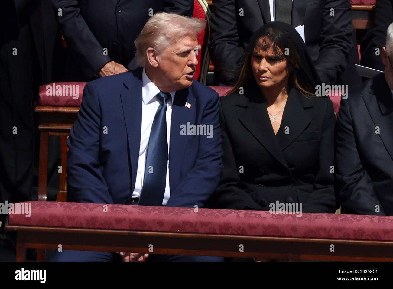 Vatican City, 26.04.2025: Donald Trump and Melania Trump. World leaders ...