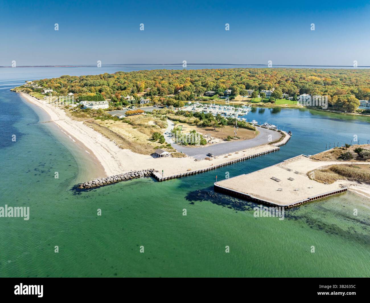 aerial view of Clearwater Beach, east hampton, ny Stock Photo - Alamy
