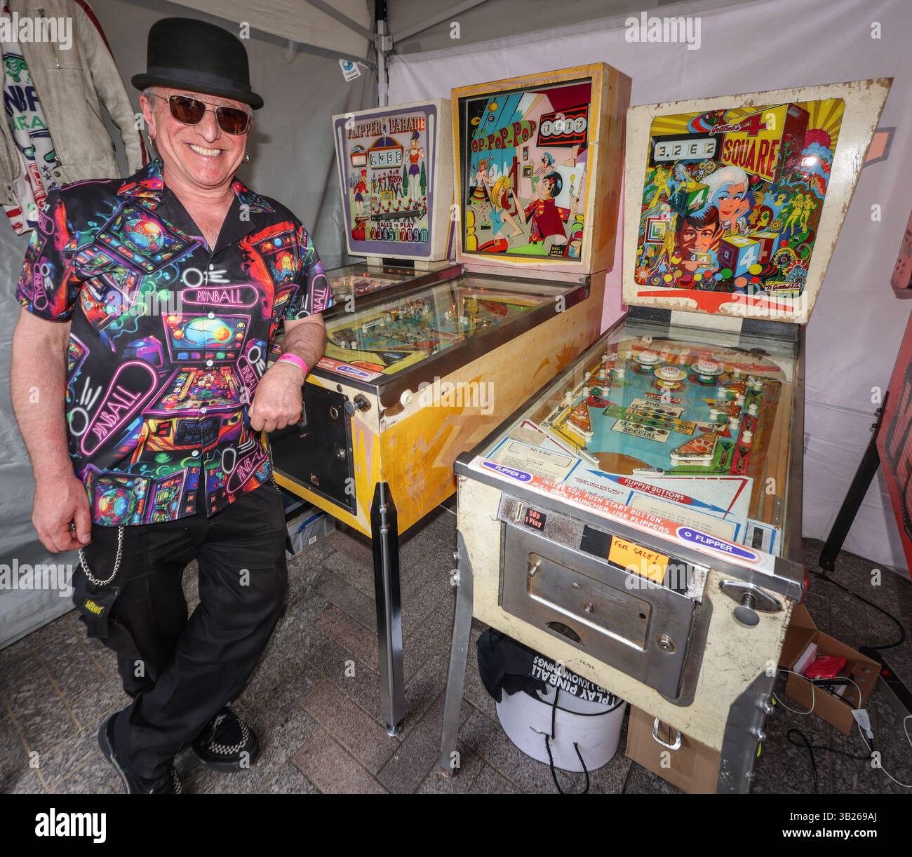 Kings Cross 27 April 2025 Pinball Man Geoff Harvey from the BBC's The ...