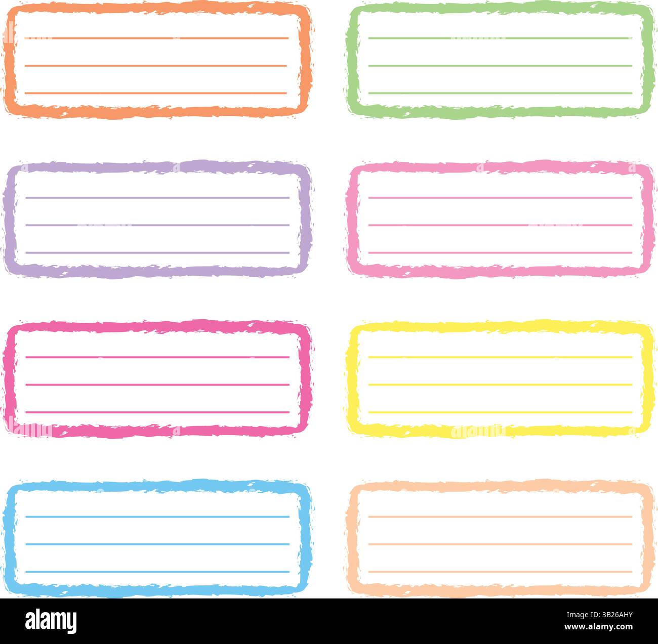 Set of Blank Stickers and Empty Name Tag Templates for Design and ...