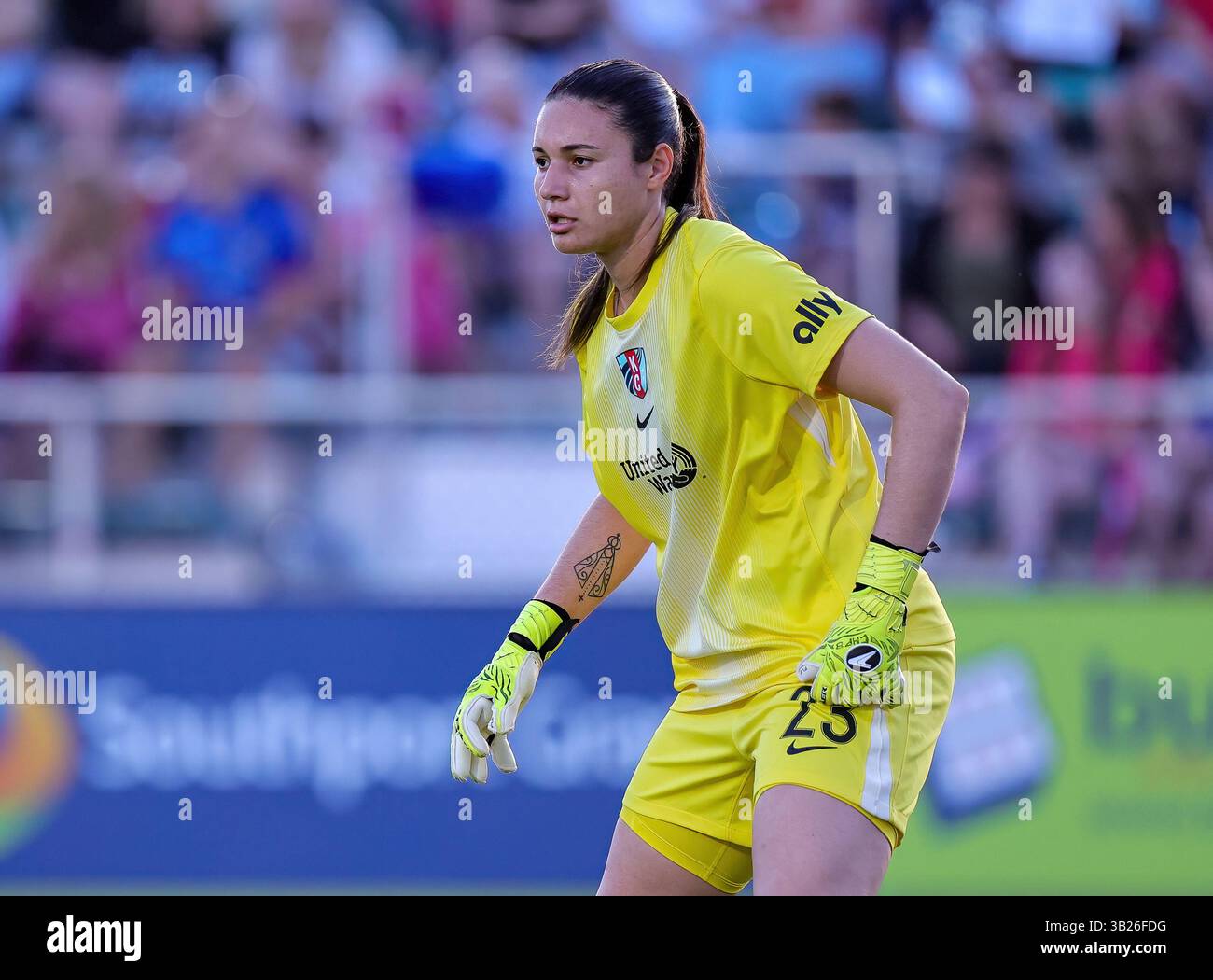April 26, 2025, Cary, North Carolina, USA: KC Current goalkeeper LORENA ...