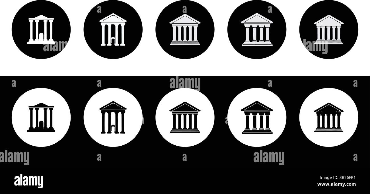 Bank icon vector isolated on white background. bank vector icon, museum ...