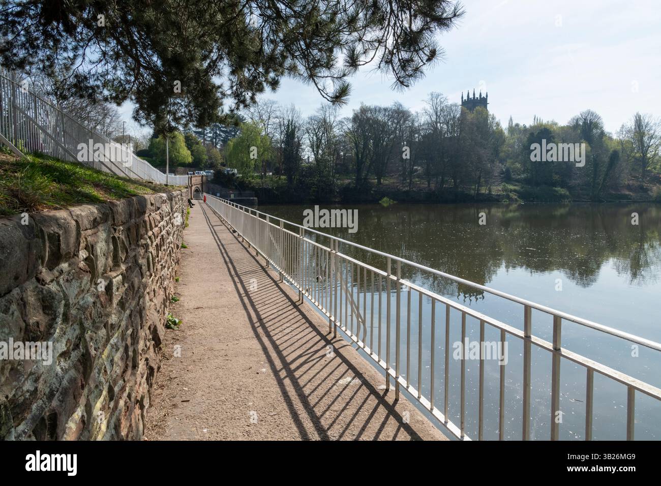 Lymm Dam a beautiful lake in this Cheshire village in northern England ...