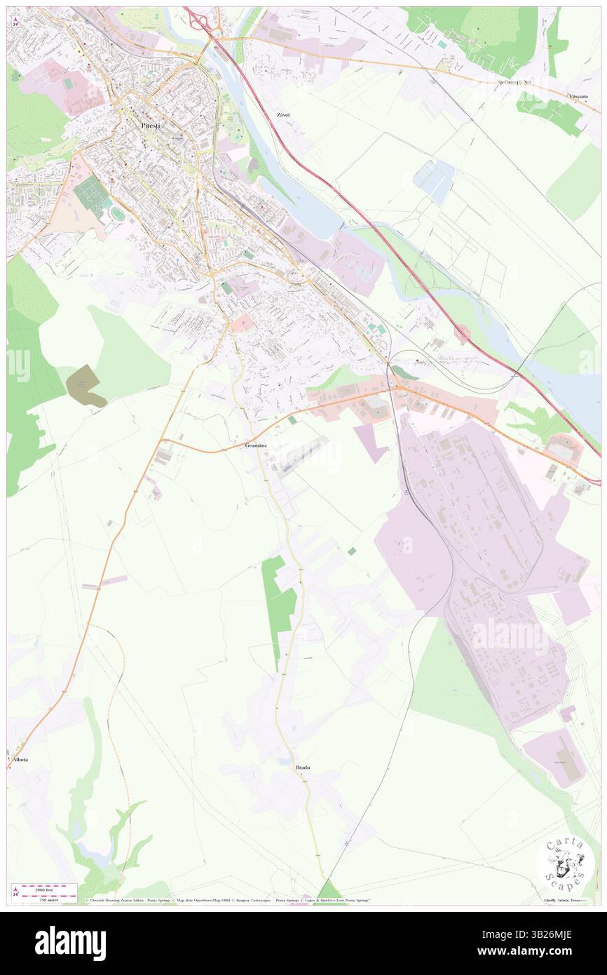 Pitesti map Cut Out Stock Images & Pictures - Alamy