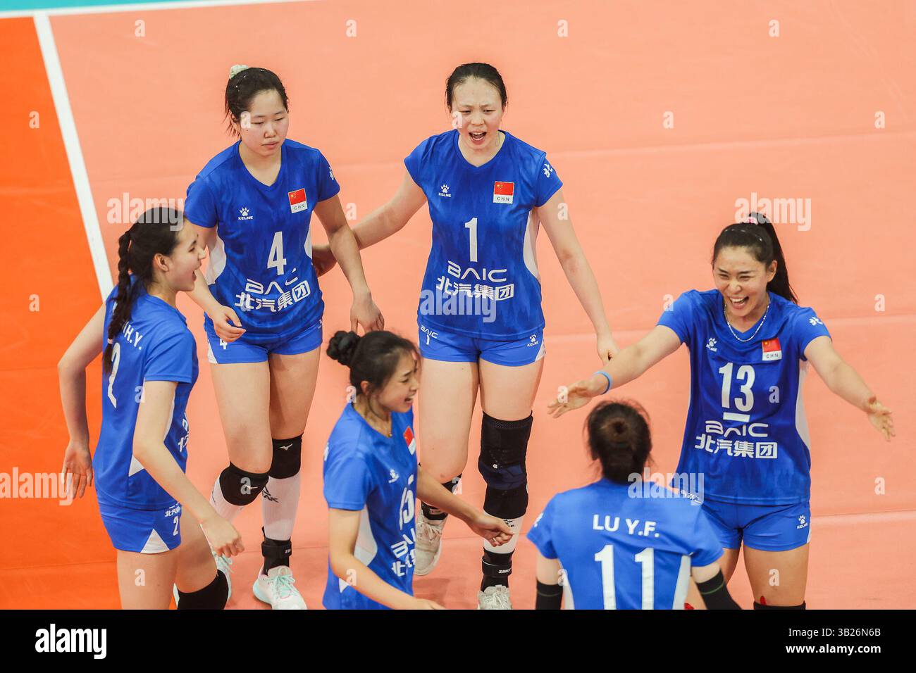 Pasig City, Philippines. 27th Apr, 2025. Players from China's BAIC ...