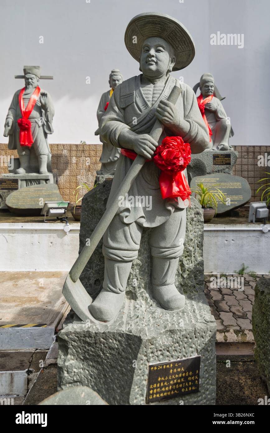 Kuala Lumpur, Malaysia - Feb. 19, 2025: Statue no.1 of the 24 Filial ...