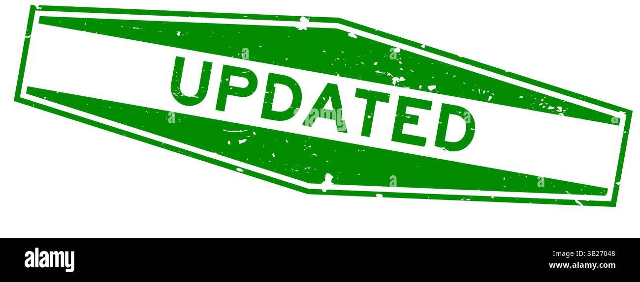 Grunge green updated word hexagon rubber seal stamp on white background Stock Vector Image & Art ...