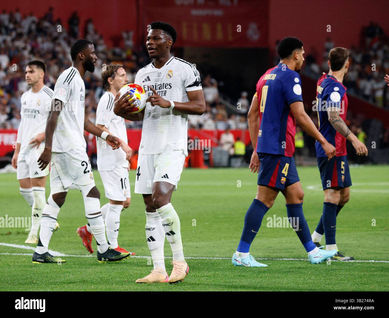 Spanish King Cup (Copa del Rey) final soccer match FC Barcelona vs Real ...