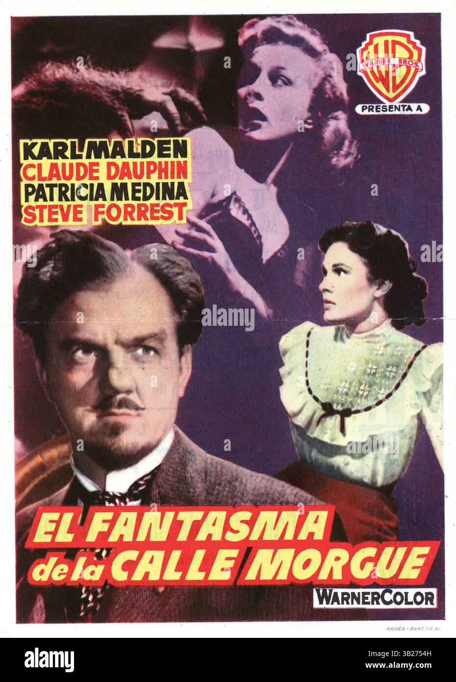 RELEASE DATE: March 27, 1954. MOVIE TITLE: Phantom of the Rue Morgue ...