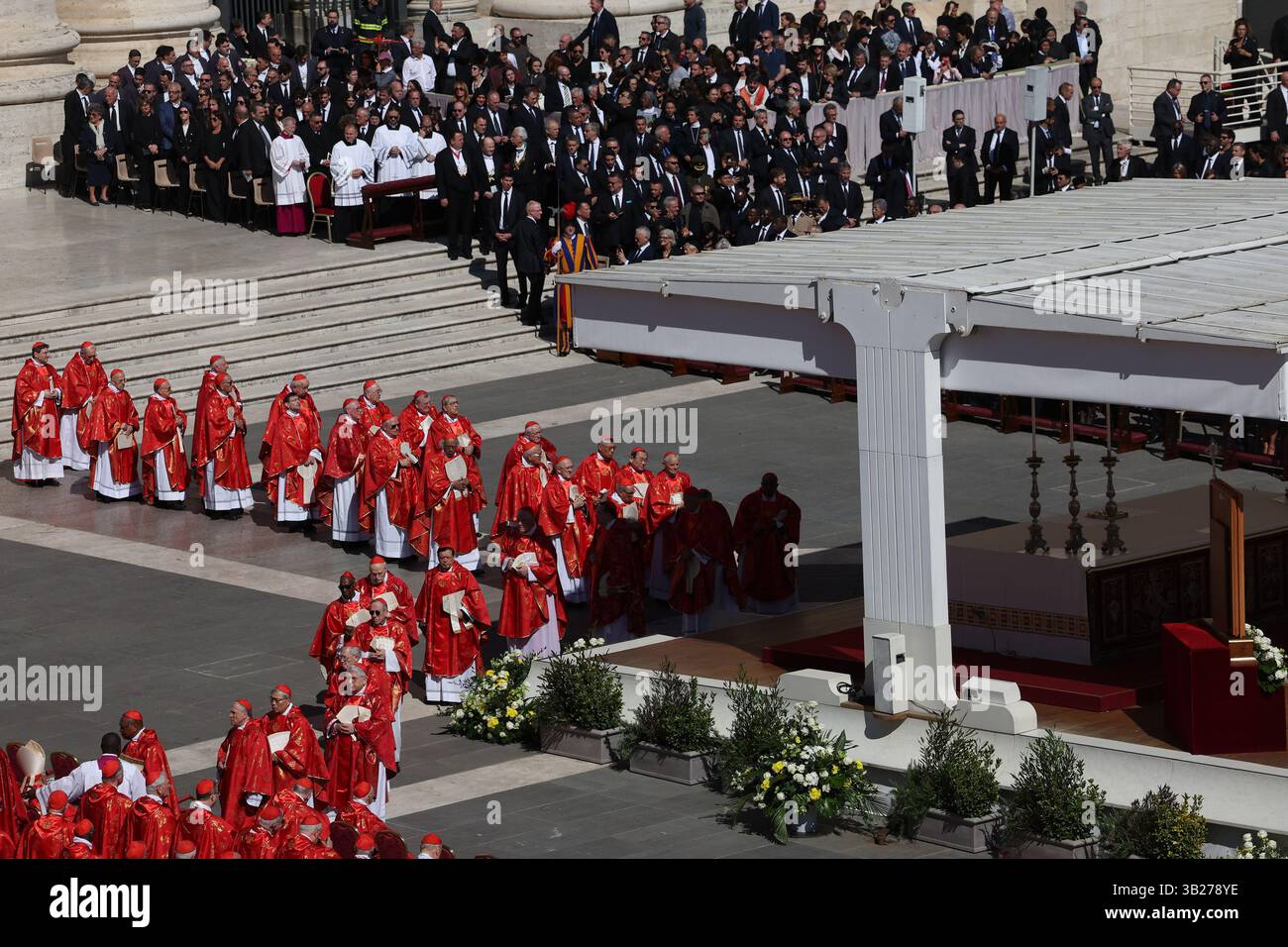 Vatican City, April 26, 2025: Cardinals enter the square for the ...