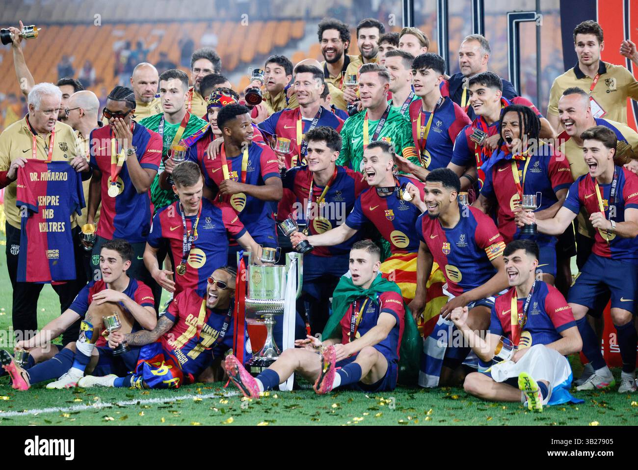 Spanish King Cup (Copa del Rey) final soccer match FC Barcelona vs Real ...