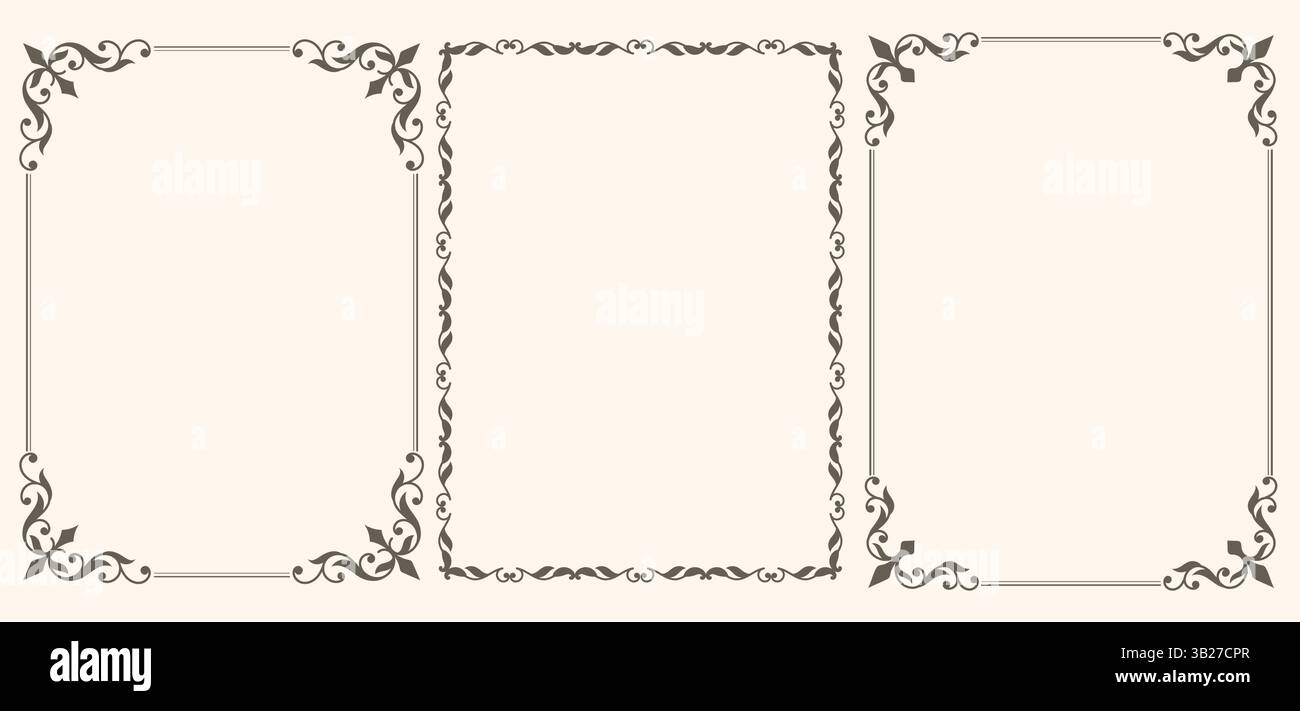 Set of Certificate frames and borders Stock Vector Image & Art - Alamy