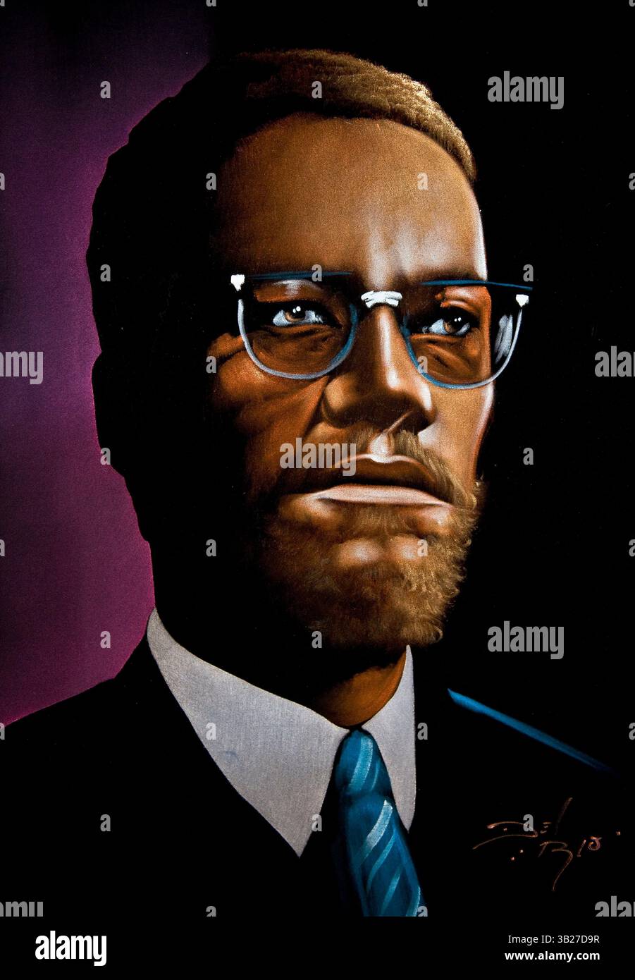 Sept. 4, 2009 - Portland, Oregon, USA - A portrait of MALCOLM X on ...