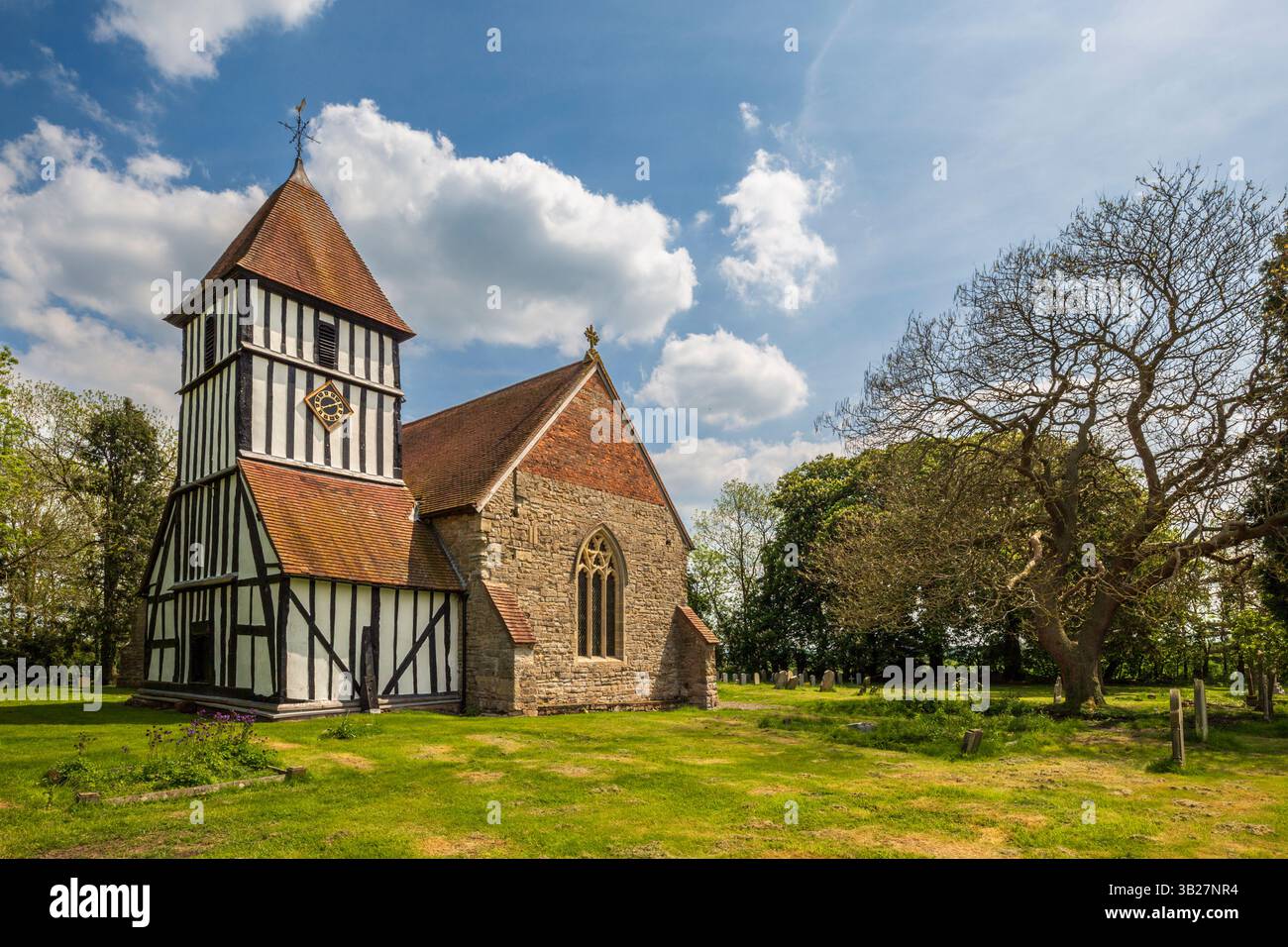 The timber-frame church of St Peter at Pirton in Worcestershire ...