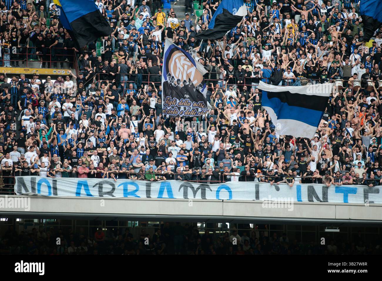 Turin, Italy. 27th Apr, 2025. Inter fans during the Italian Serie A ...