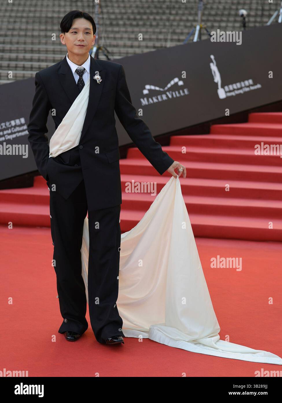 Lo Chun Yip arrives for the 43rd Hong Kong Film Awards at the Hong Kong ...