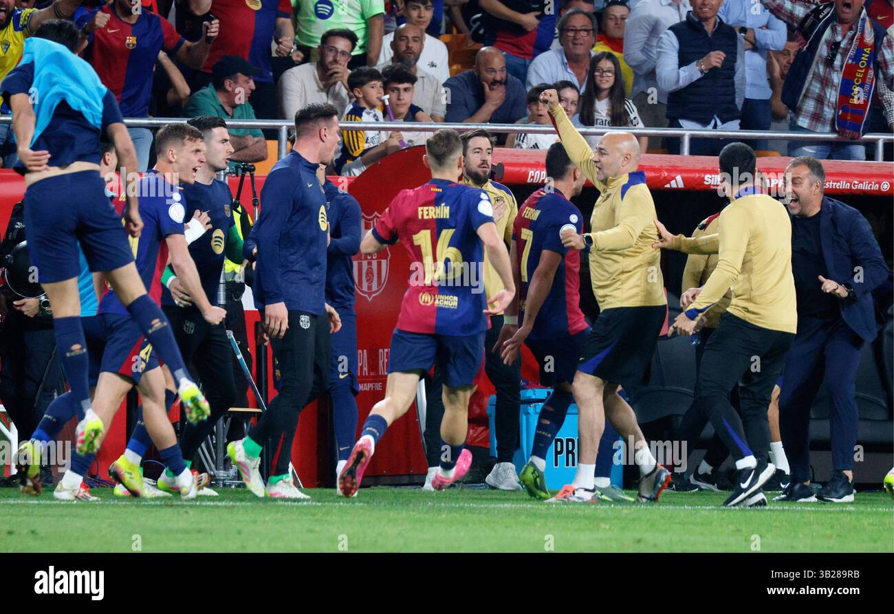 Spanish King Cup (Copa del Rey) final soccer match FC Barcelona vs Real ...