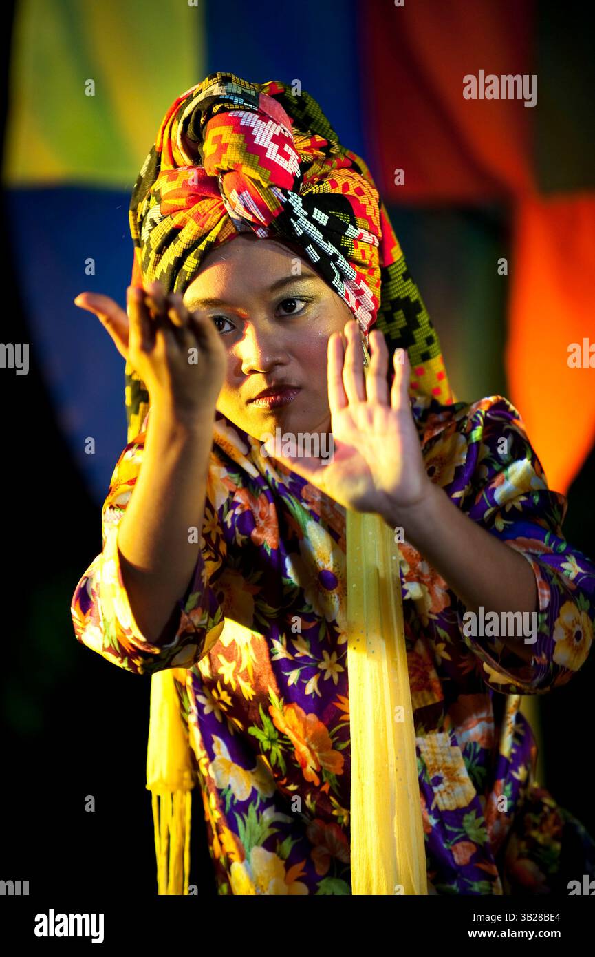 Aug 17, 2009 - Davao, Mindanao, Philippines - A young participant in ...