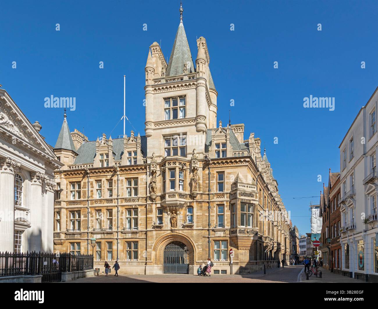 Tower of Waterhouse Building, Gonville and Caius College, King's Parade ...