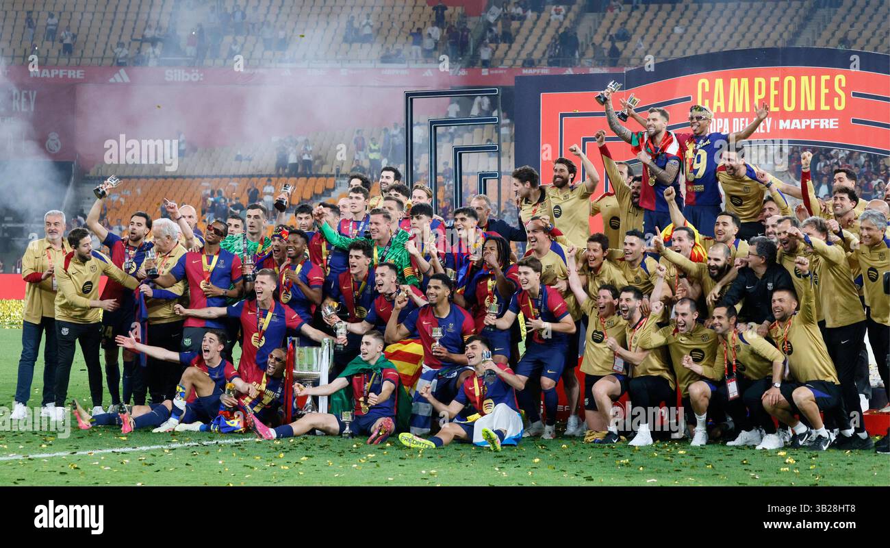 Spanish King Cup (Copa del Rey) final soccer match FC Barcelona vs Real ...